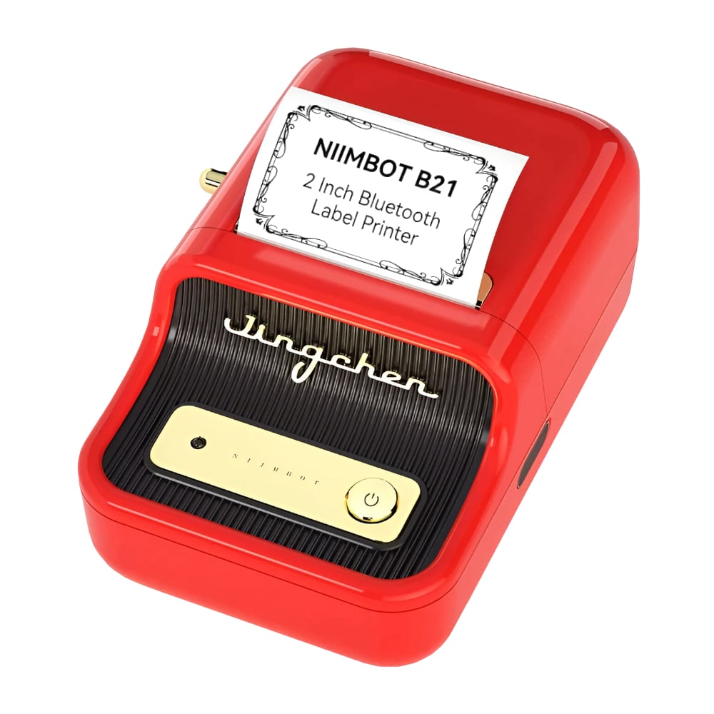 Niimbot B21 Portable Thermal Label Printer – Red - Ashcomonline
